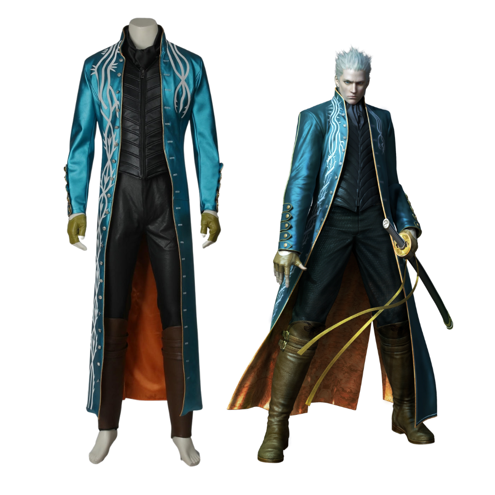 Devil May Cry 3 Vergil Cosplay Costume | Gaming Outfit – Ace Cosplay