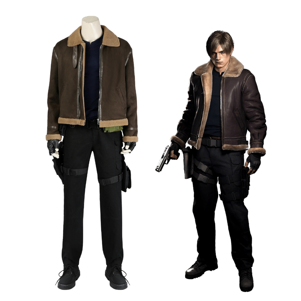 Resident Evil 4 Remake Leon S. Kennedy Cosplay Costume | Gaming Outfit ...
