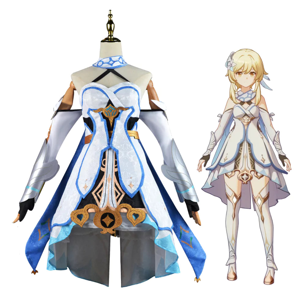 Genshin Impact Traveler Lumine Cosplay Costume | Gaming Outfit – Ace ...